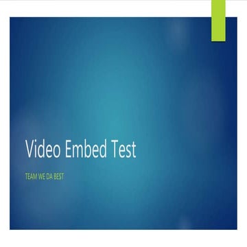 Video embed test | PPT