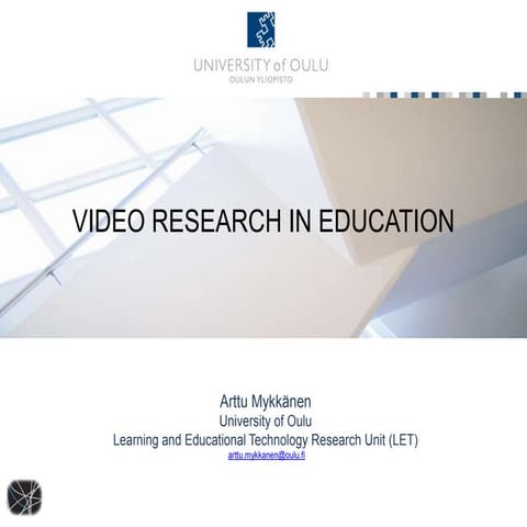 Video research in education | PPT