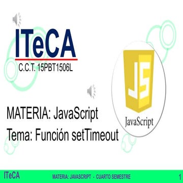 Función setTimeout en JavaScript | PPTX