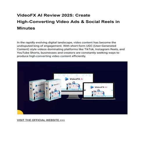 VideoFX AI Review 2025_ Create High-Converting Video Ads & Social Reels ...