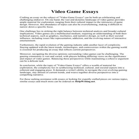 Video Game Essays.pdf