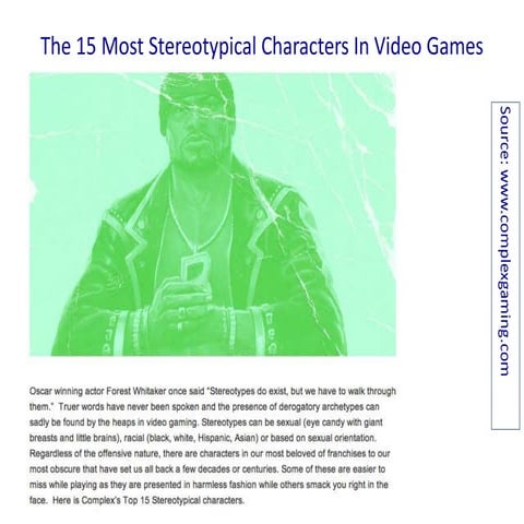 Video Games: Most Common Stereotypes | PPT