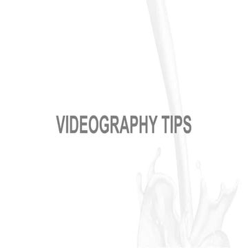 Videography Tips for Beginners 2015 | PPT