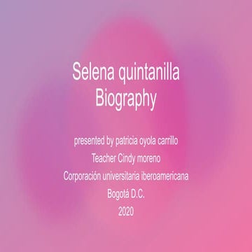 video ingles.pptx BIOGRAFIA DE SELENA QUINTANILLA | PPT