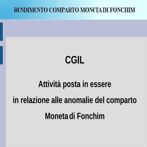 CGIL e Fonchim | PDF