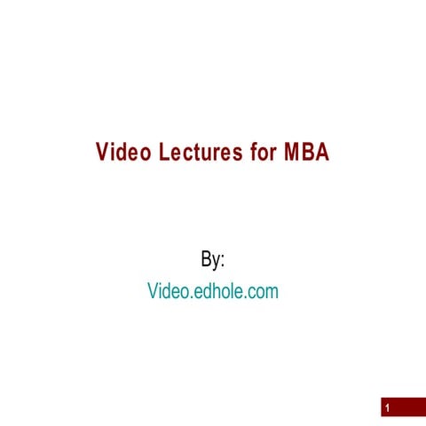 Video lecture for mca | PPT
