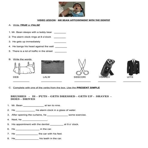 Video lesson worksheet | PDF