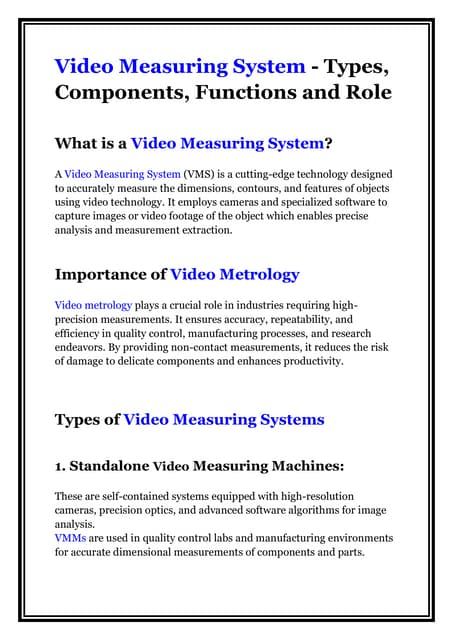 What Is Metrology Importance Types Tools And Applications Pdf