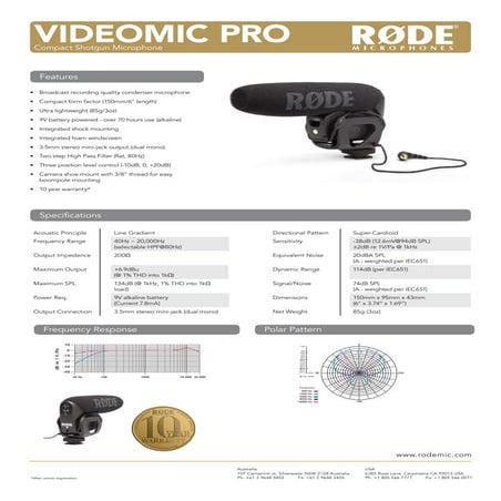 Rode Videomic Pro | PDF | Digital Audio | Computer Software and ...