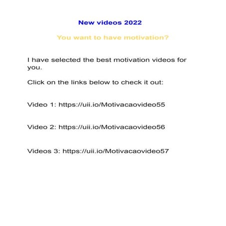 Motivational video. | PDF