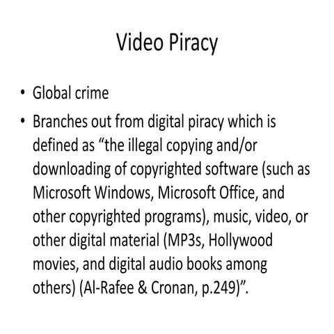 Video piracy | PPTX