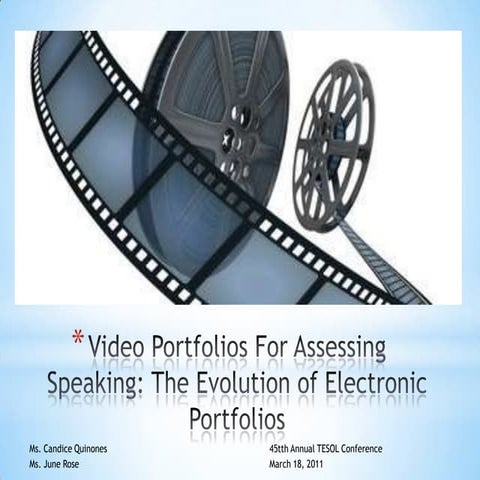 Video portfolios for speaking | PPTX