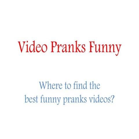 Funny april fool pranks | PPT