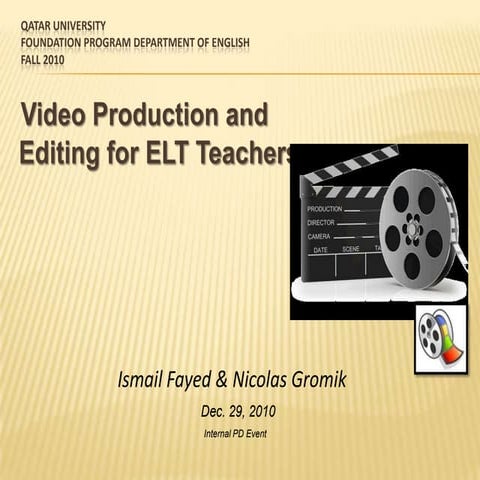 Video Editing & Production Using MovieMaker | PPTX | Video Production ...