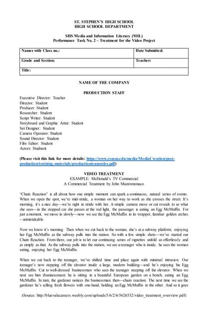 Video Project Rubric | DOCX | Video Production | Content Production