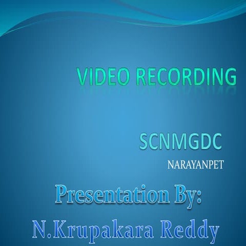 Video recording of classes | PPTX