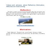 Videos and phrases about Reflection, Motivation, Attitude and ...
