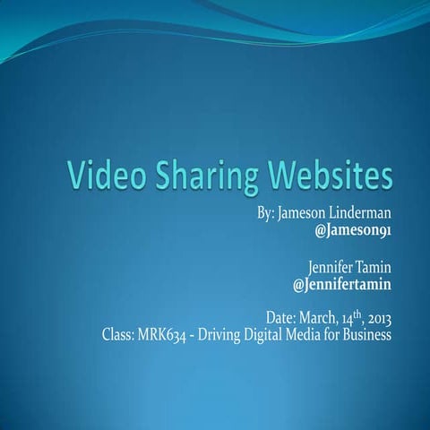 Video sharing websites | PPTX