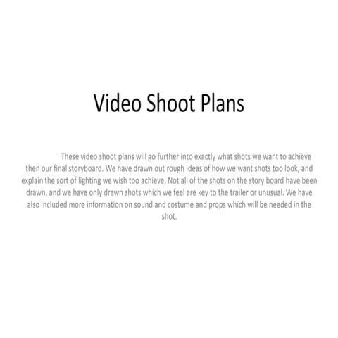 Shotlists | DOCX