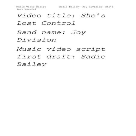 Video title script first draft | DOCX