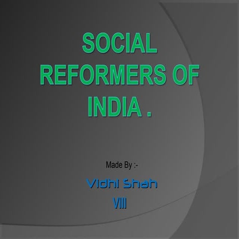 Social reformers of india | PPTX