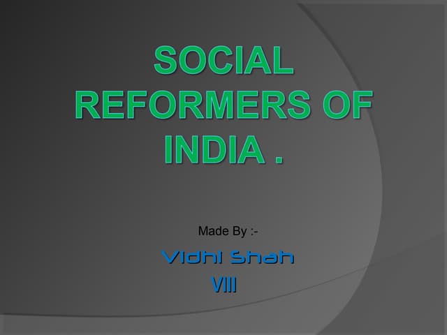 Social reform | PPTX | Hinduism | Religion & Spirituality