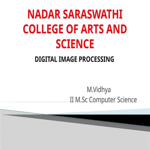 Digital image processing, Computer science | PPT