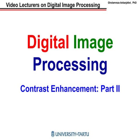 DIGITAL IMAGE PROCESSING | PPT | Photo Editing Software | Computer ...