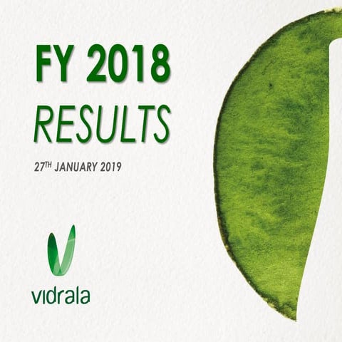 Vidrala FY 2018 results | PDF