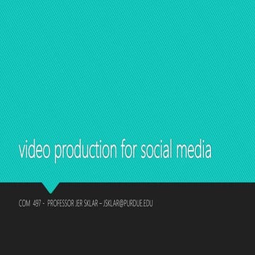 Vid soc media week 1 | PPT