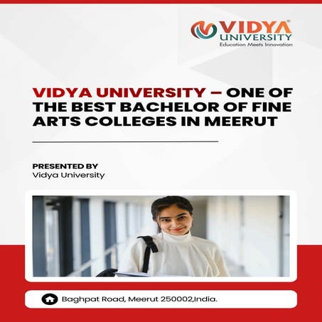 Vidya University – One of the Best Bachelor of Fine Arts Colleges in ...