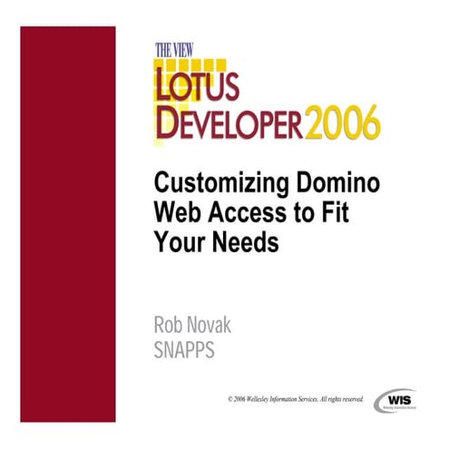 Customizing Domino Web Access to Fit Your Needs | PDF