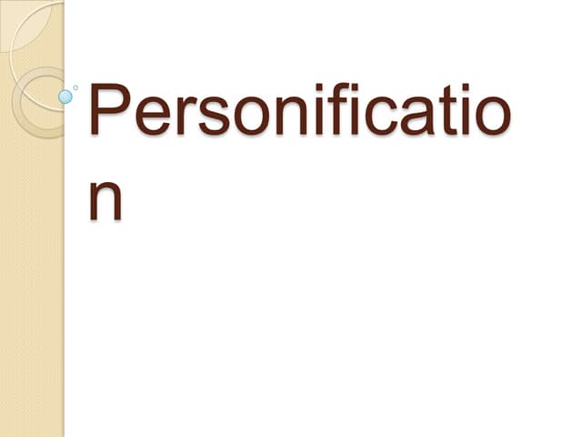 Personification | PPTX