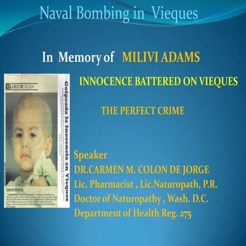 NAVAL BOMBING IN VIEQUES | PPTX