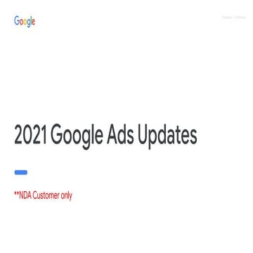 Tổng hợp Google Ads Updates 2021 - SEONGON | PPT