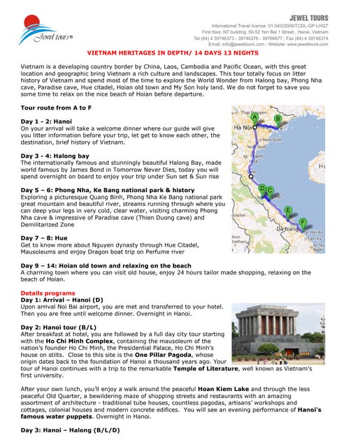 Vietnam Package Tour Vietnam Tour Vietnam Travel | PDF