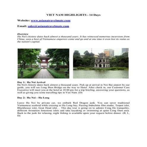 Vietnam tour and travels guide ppt submission | PPTX