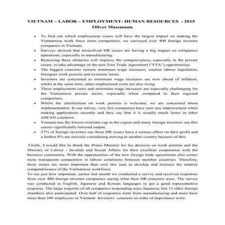 Overview of Work Permit in Vietnam | PDF