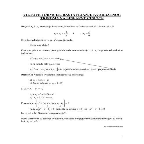 Vietove formule | PDF
