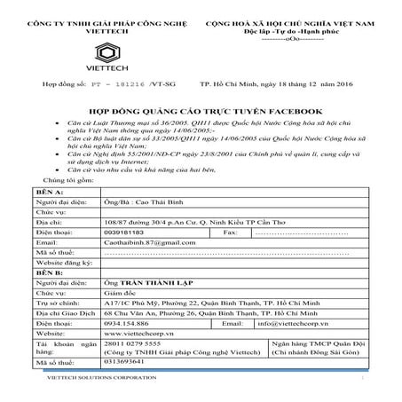Hop dong-cung-cap-dich-vu-dang-ky-ten-mien-rieng | PDF