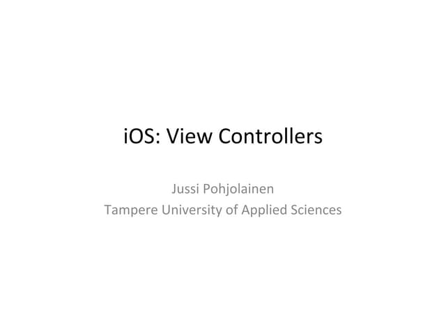Ios View Controllers Ppt 6807