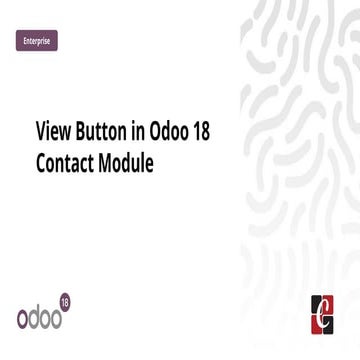 View Button In Odoo 18 Contact Module Odoo 18 Slides Ppt 1924