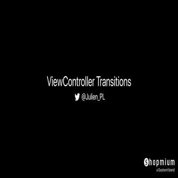 ViewController Transitions - Swift Paris Junior #3 | PDF | Technology & Computing