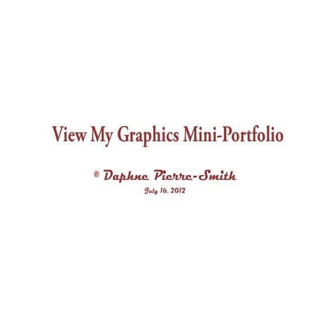 Daphne's mini portfolio_7slides | PPTX