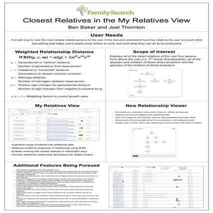 Viewing Closest Relatives in the My Relatives View Poster | PDF ...