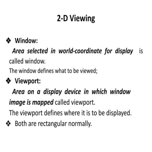 Window to viewport transformation | PPT