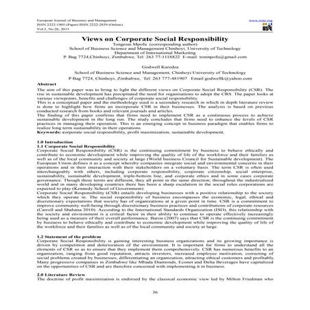 Corporate social responsibility_csr_over | PDF