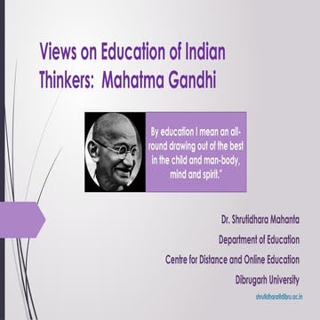 Views on Education of Indian Thinkers Mahatma Gandhi.pptx