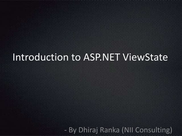 Managing state in asp.net Managing state in asp.net