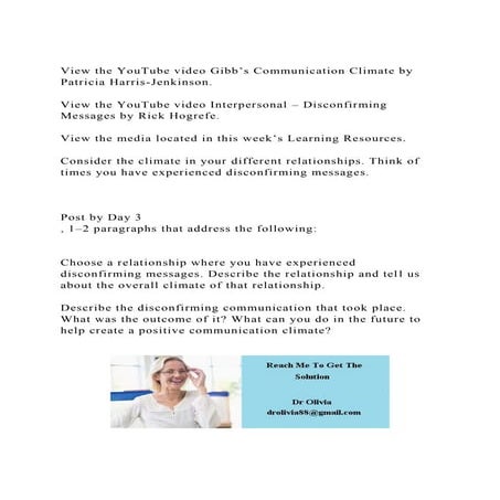 View the YouTube video Gibb’s Communication Climate by Patricia Ha | DOCX